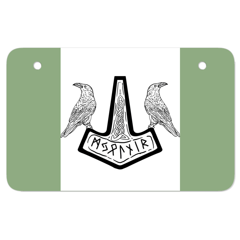 Hugin And Munin Norse Viking Warrior Odinbarbar Retro Girl Atv License ...