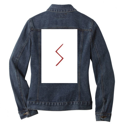 Viking Norse Rune Sowilo Simple Red Amp White Humor Gift Ladies Denim ...