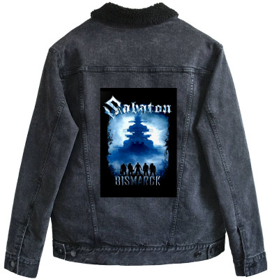 Custom Big Armor Of Sabaton 1 Unisex Sherpa-lined Denim Jacket By ...