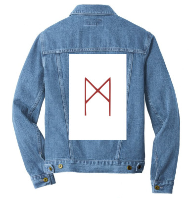Viking Norse Rune Mannaz Simple Red Amp White Hipster Travel Men Denim ...