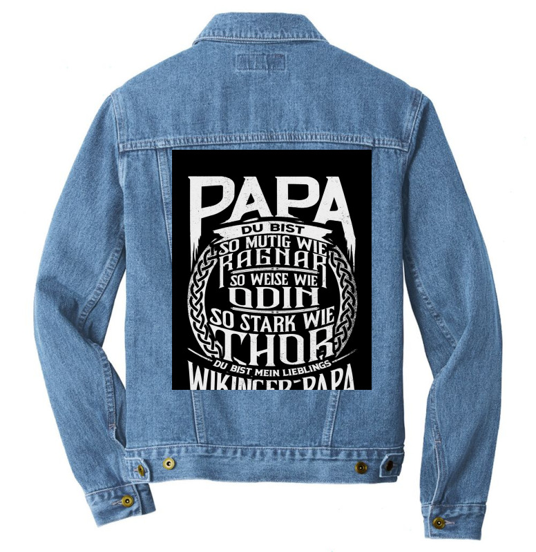 Viking Papa Odin Ragnar Fatherx27s Day Trending 70s Men Denim Jacket By ...