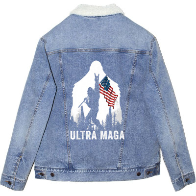 A Of Ultra Maga Gear Unisex Sherpa-lined Denim Jacket By Nejisaamer ...