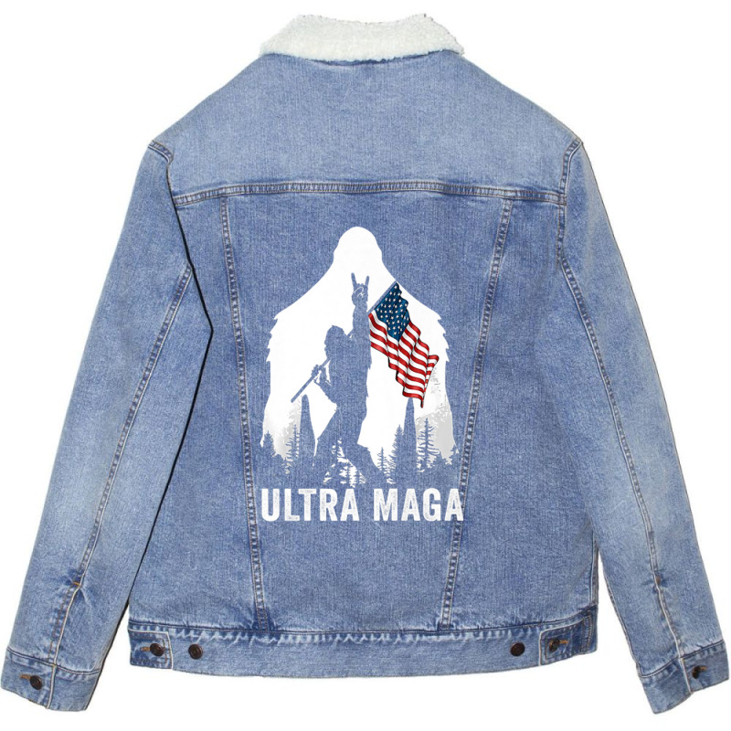 A Of Ultra Maga Gear Unisex Sherpa-lined Denim Jacket By Nejisaamer ...