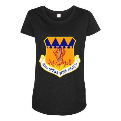 317 Operations Group Amc (u.s. Air Force) Maternity Scoop Neck T-shirt ...