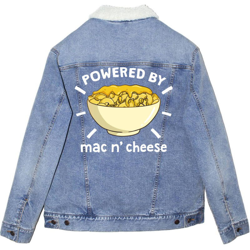 Custom Mac And Cheese Macaroni Cheese Cool Unisex Sherpa-lined Denim ...