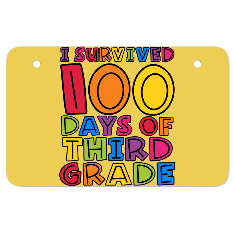 I Survived 100 Days Of Third Grade Teachers Kids Students Yellow Atv ...