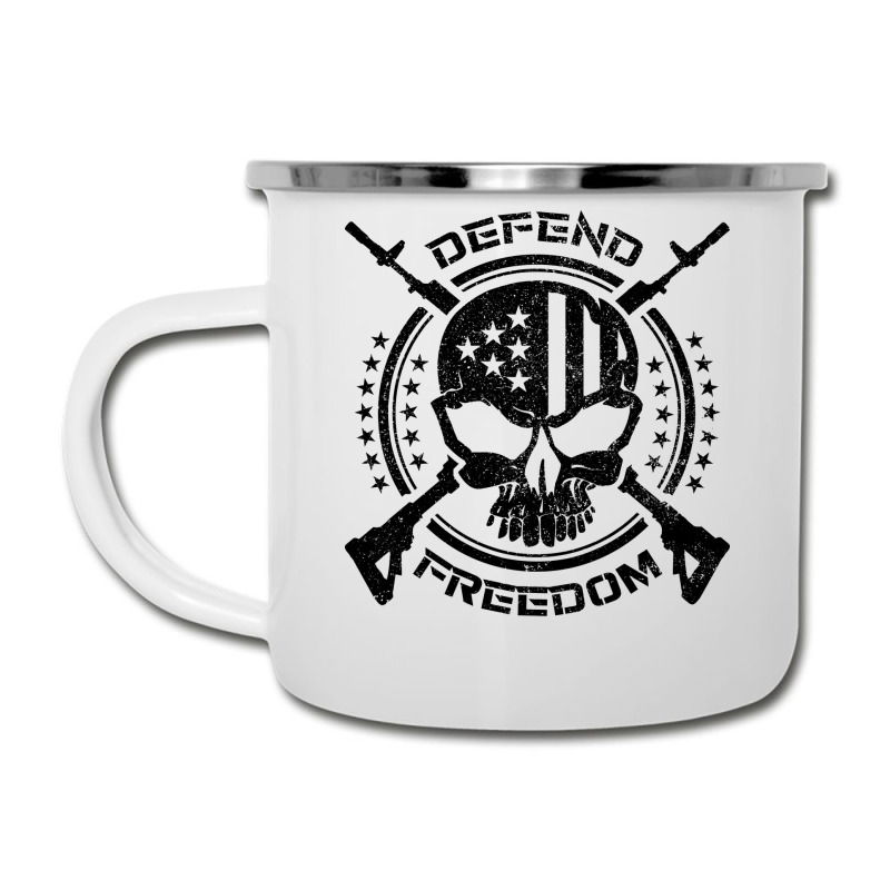 Grunge Defend Freedom I Vintage Usa Skull Weapon Gun Used Look Design ...