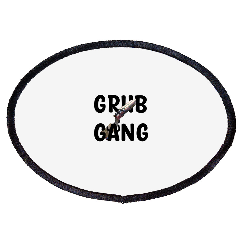 Rust Grub Double Barrel Shotgun Gang Funny Oval Patch By Ashlibuol ...