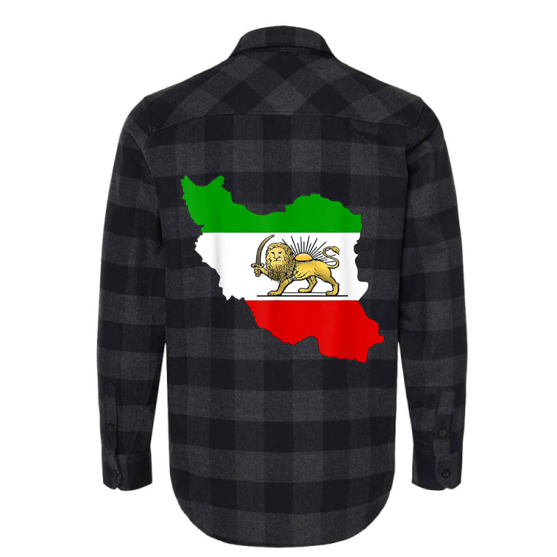 Custom Iran Flag With Lion And Sun Symbol Rostam Iran´s Unity Flannel ...