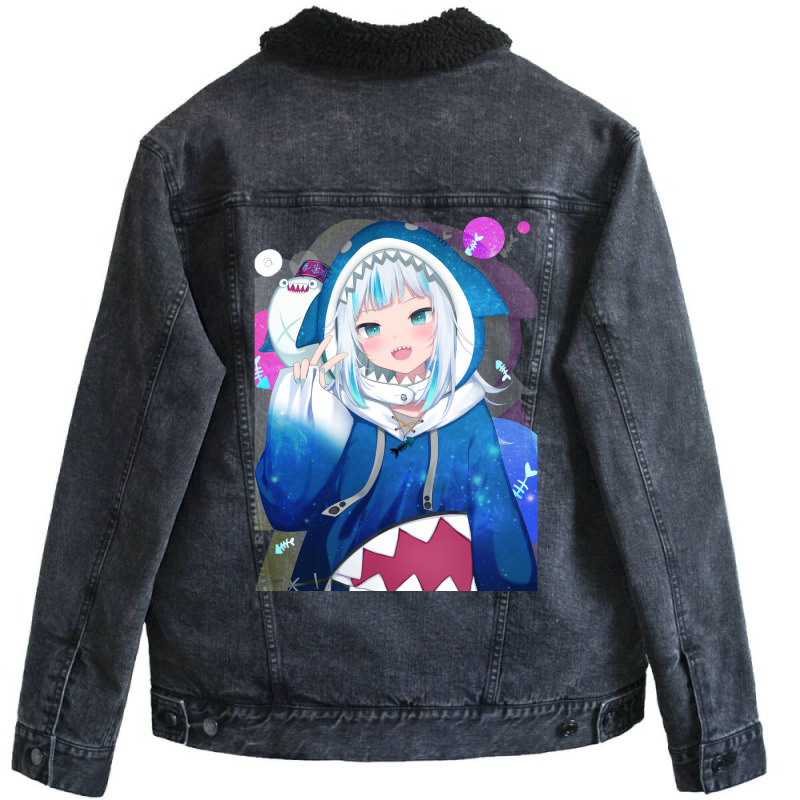 Gawr Gura (hololive En Vtuber) Unisex Sherpa-lined Denim Jacket By ...