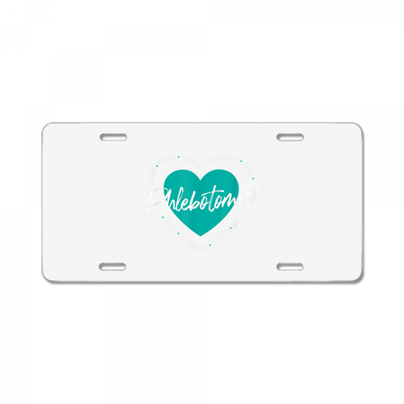 Custom Phlebotomist Heart Medical Phlebotomy Healthcare License Plate ...
