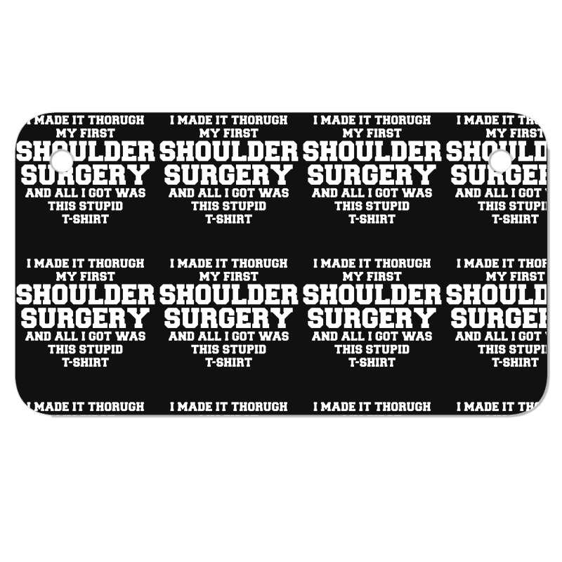 Shoulder Surgery Get Well Soon Recovery Motorcycle License Plate By Skw ...
