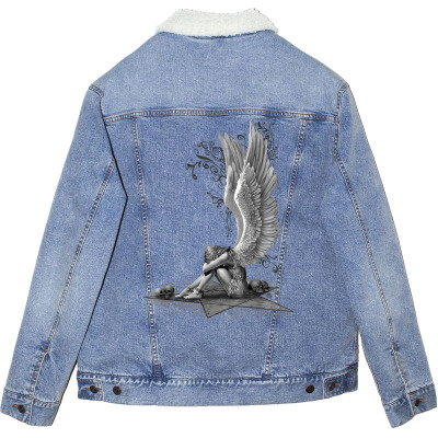 Spiral Original Enslaved Angel Gothic Angel T Unisex Sherpa-lined Denim ...