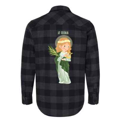 St Cecilia Patron Saint Of Musicians Catholic Musi Flannel Shirt By ...