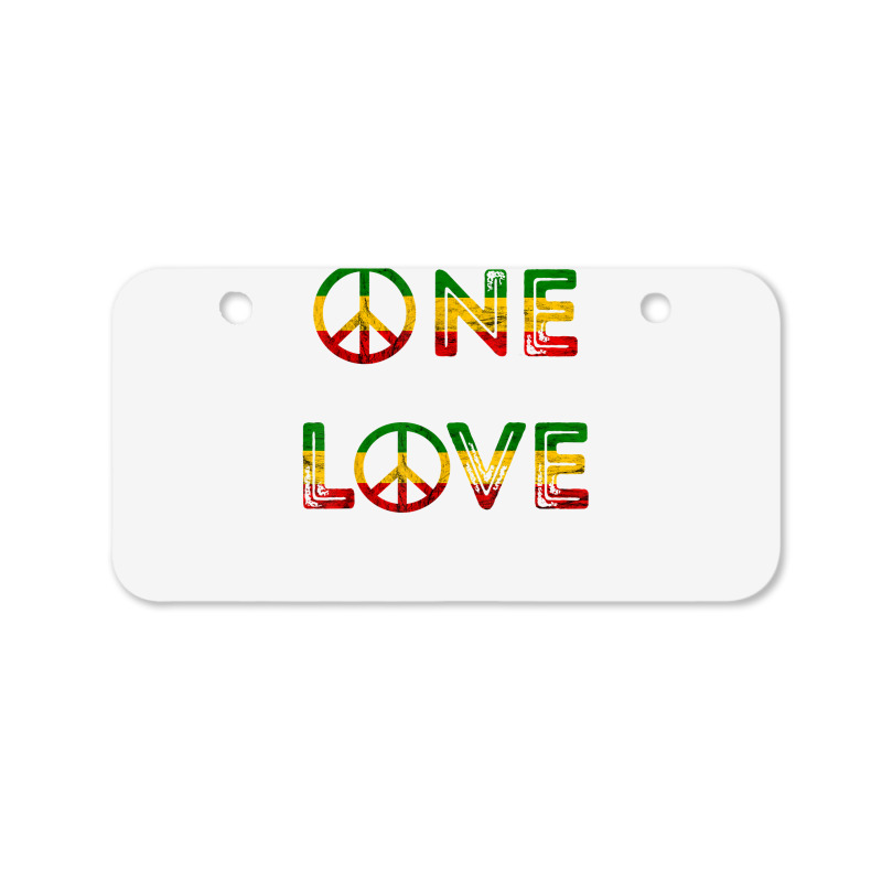 One Love Rasta Reggae Music Hippie Peace Rastafari Bicycle License ...