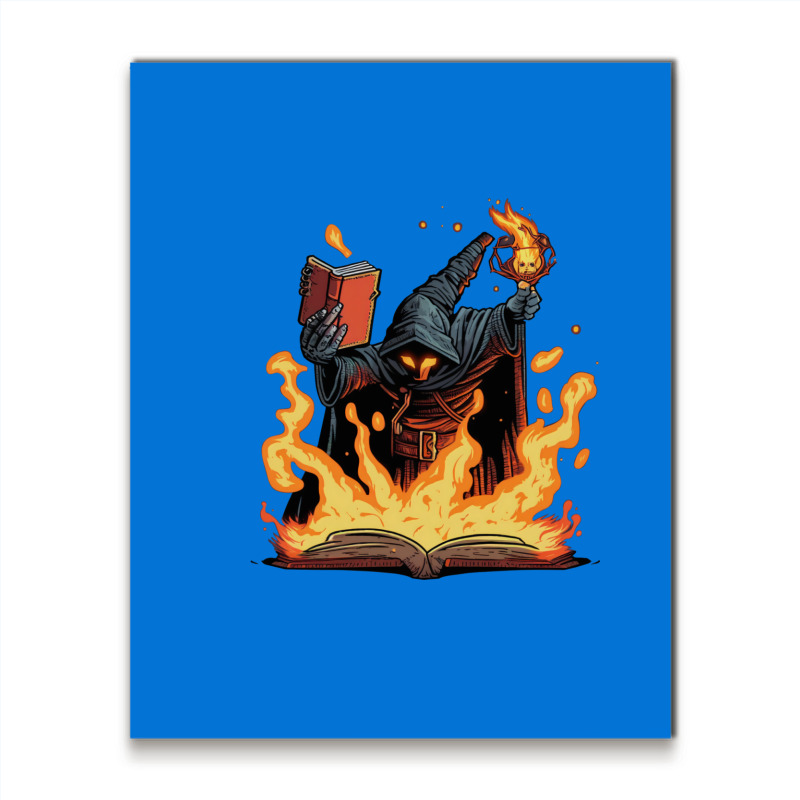 Firey Wizard Metal Print Vertical By Elmirnaswaa - Artistshot