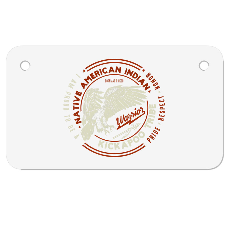 Kickapoo Tribe Native American Indian Proud Respec Motorcycle License ...