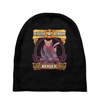 Dungeons And Cats Rogue Kitten Cat D20 Dice Rpg Ga Baby Beanies By ...
