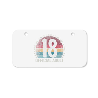 Official Adult 18th Birthday 18 Year Old Gifts Vin Bicycle License ...