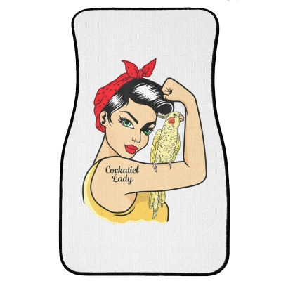 Cockatiel Lady Strong Woman Bird Parrot Cute Cocka Front Car Mat By ...