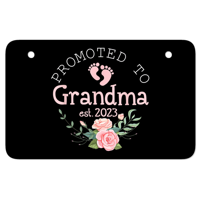 Promoted To Great Grandma Est 2023 Gift First Time Atv License Plate By ...