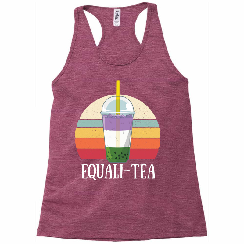 Equalitea Nonbinary Pride Bubble Tea Lgbt Boba Mil Racerback Tank By