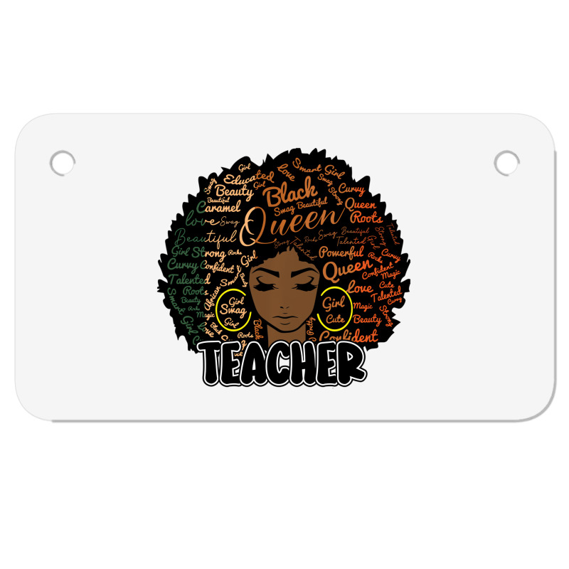 Black Woman Afro Teacher Black History Juneteenth Motorcycle License ...