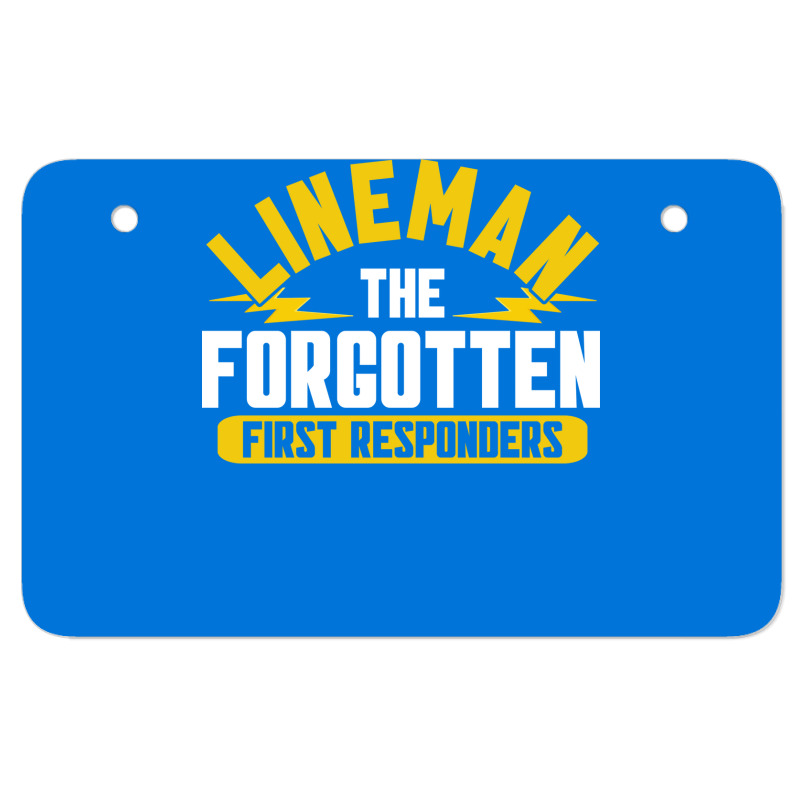 Lineman The Forgotten First Responders Electrician Atv License Plate By ...