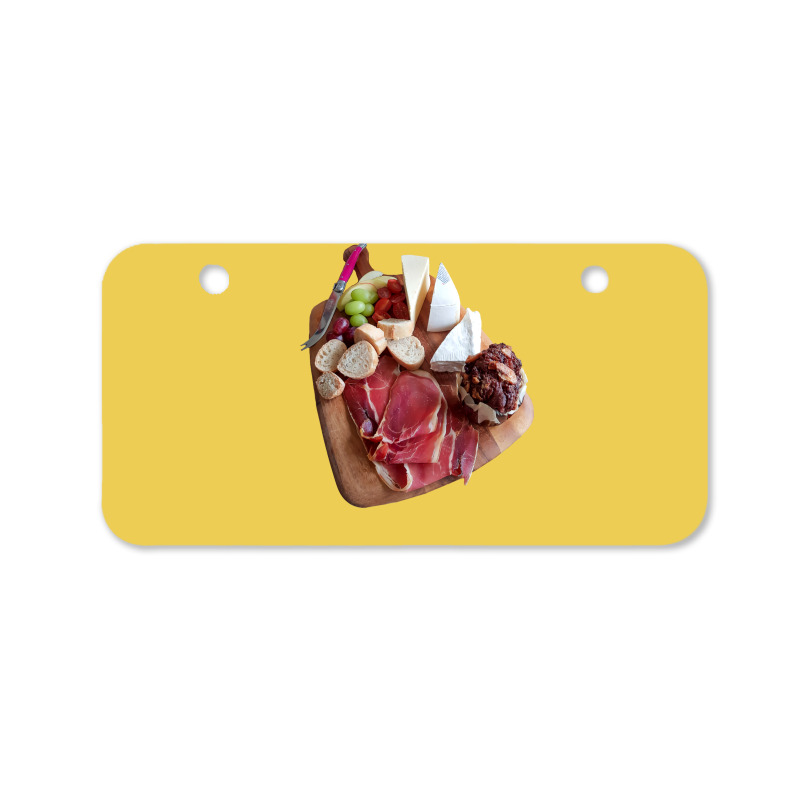 Food Cheese Fruit And Meat Platter Photo Gift Bicycle License Plate By ...