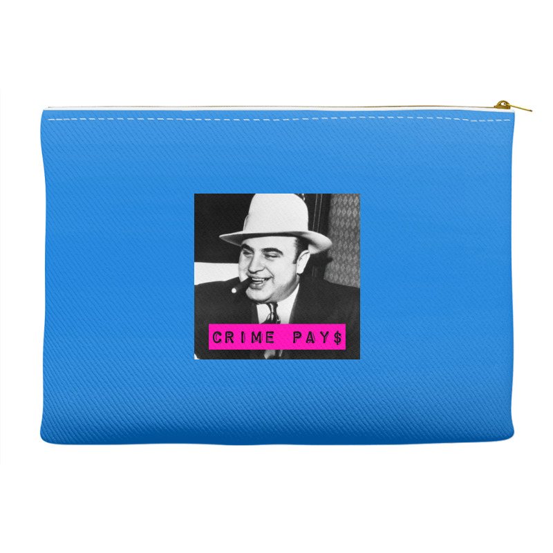 Custom Crime Pays Feat Al Capone Blue Accessory Pouches By Takkogladovq ...