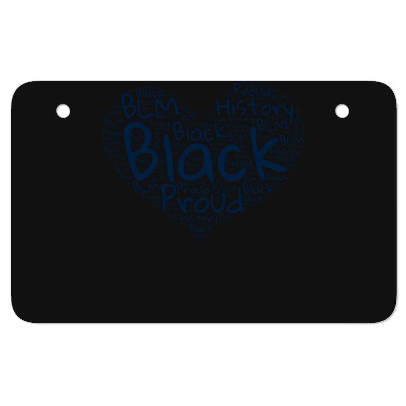 Custom Black History Heart Shape Texts 80s Atv License Plate By ...