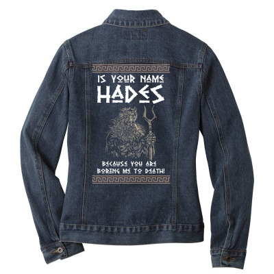Hades Greek God And Ancient Greek Mythology Histor Ladies Denim Jacket ...