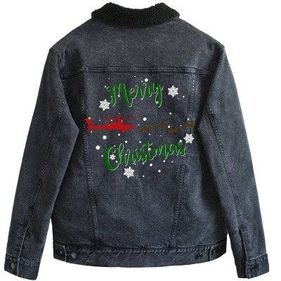 Gun Pilot Ah64d Apache Reindeer Merry Christmas Gi Unisex Sherpa-lined ...