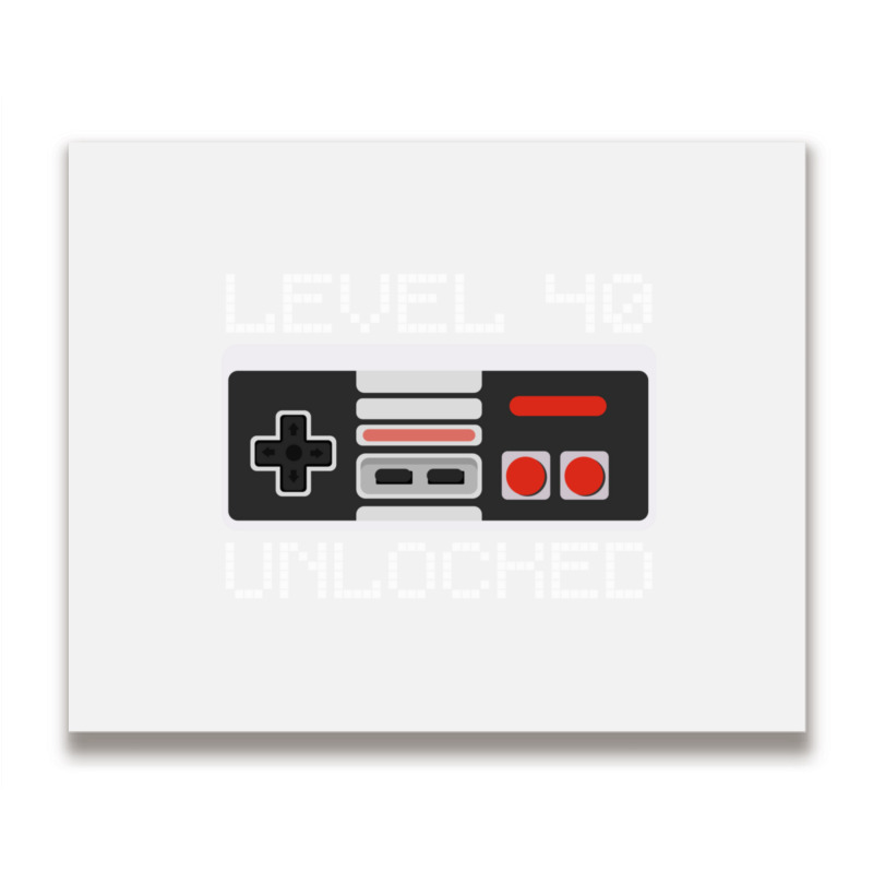 Level 40 Unlocked 40th Birthday 40th Birthday Vi Metal Print Horizontal ...