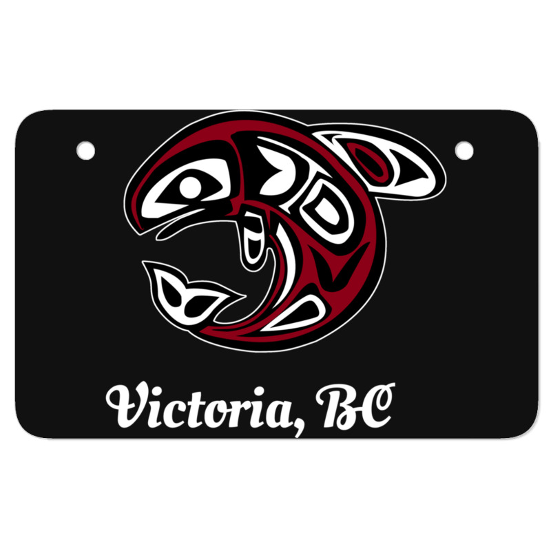 Custom Bc Canada Victoria Native Tribal Orca Killer Whale Atv License ...