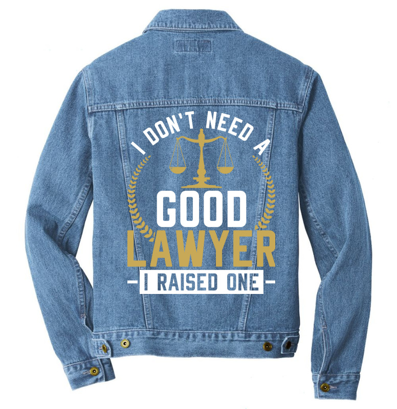 Attorney Funny Parents Law Advocate Lawyer Vintage Men Denim Jacket By ...
