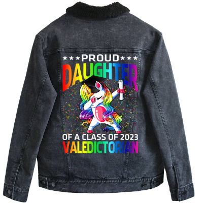 Custom Proud Daughter Of A Class Of Valedictorian Unicorn Unisex Sherpa ...