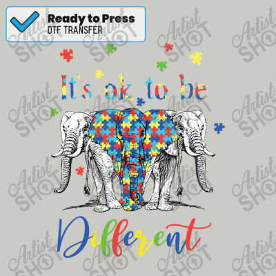 Autism Autistic Its Ok To Be Different Autism Awareness Dtf Transfer By ...