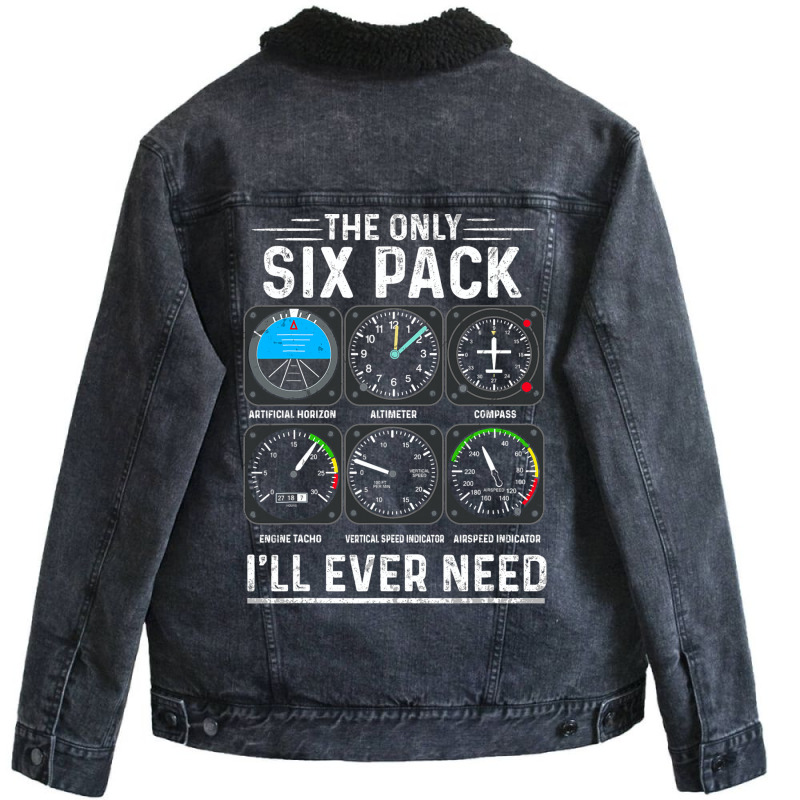 Airplane Pilot The Only Six Pack Ever Need Student Unisex Sherpa-lined ...