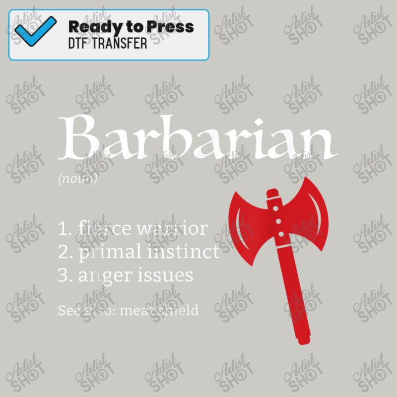 Dnd Barbarian Class Definition Dungeons And Rpg Dragons Dtf Transfer By ...