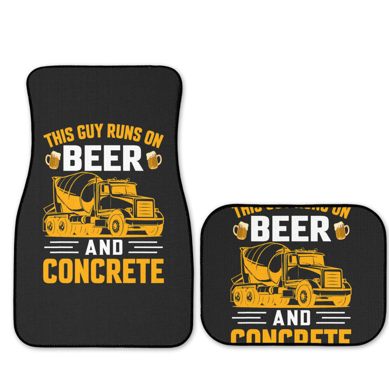 Funny Concrete Mixer For Men Cement Mason Concrete Full Set Car Mats By ...