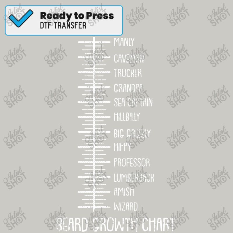 Limited Edition Mens Beard Length Bearded Man Measuring Chart Level Sc ...