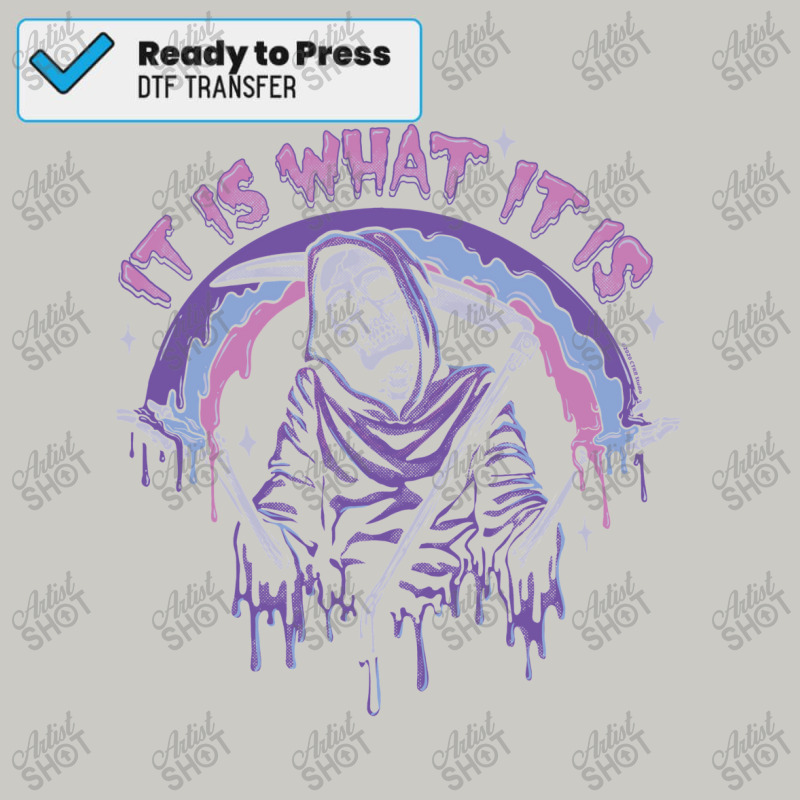 Death ~ It Is What It Is ~ Pastel Goth Grim Reaper Drip Dtf Transfer By ...