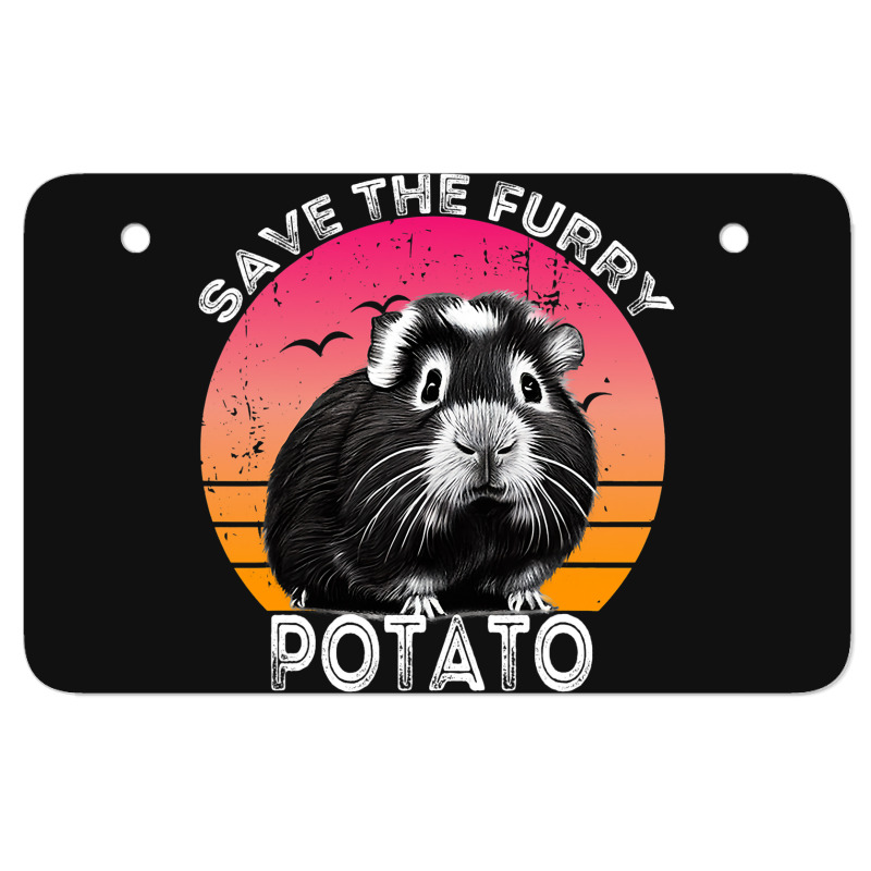 Funny Guinea Pig Save The Furry Potato Atv License Plate By ...