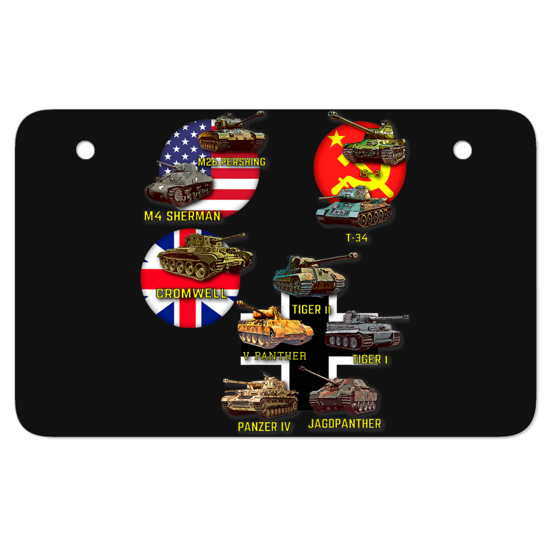 Top 10 Best Ww2 Tanks M4 Sherman Panzer Iv Tiger I Atv License Plate By ...