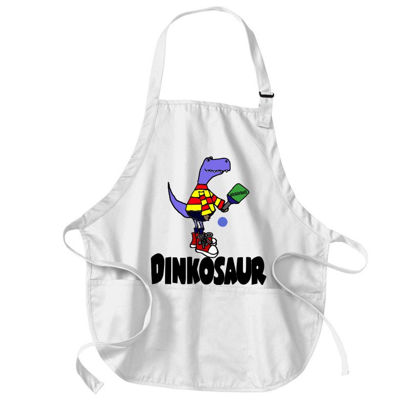 Smileteessportsa Trex Dinosaur Playing Pickleball Medium-length Apron ...