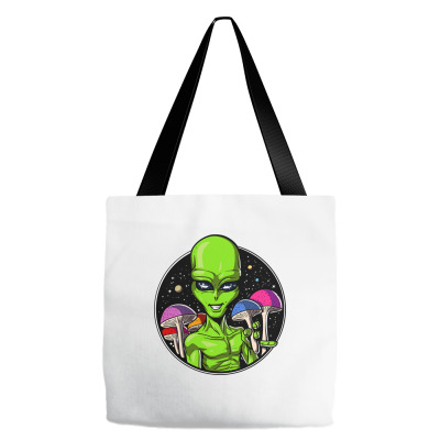 Alien Magic Mushrooms Psychedelic Psilocybin Shroo Tote Bags By Rob ...