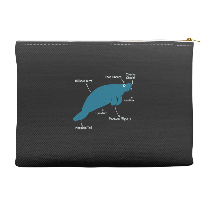 Funny Manatee Dugong Sea Cow Anatomy Accessory Pouches By Enturart ...