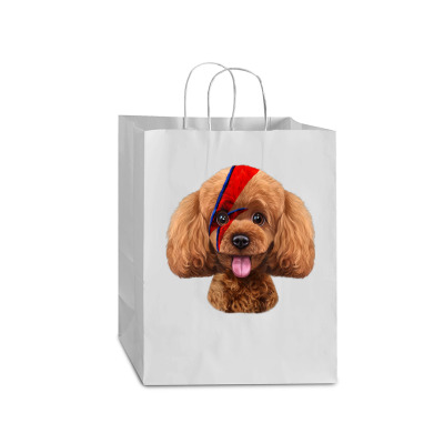 Toy Poodle Dog With Red Lightning Bolt Painted On Face Mart Paper Bag ...