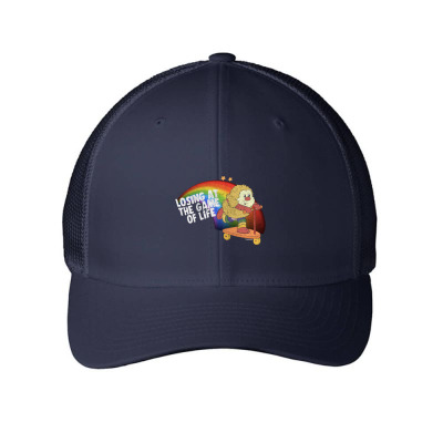 Losing At The Game Of Life 80s Cartoon Nihilism Humor Design Mesh Cap ...
